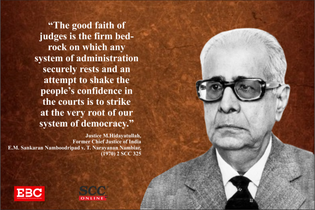 Remembering Justice Hidayatullah | SCC Times