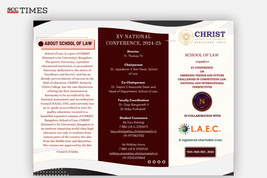 Christ University, Bangalore | XV National Conference 2024-25 | SCC Times